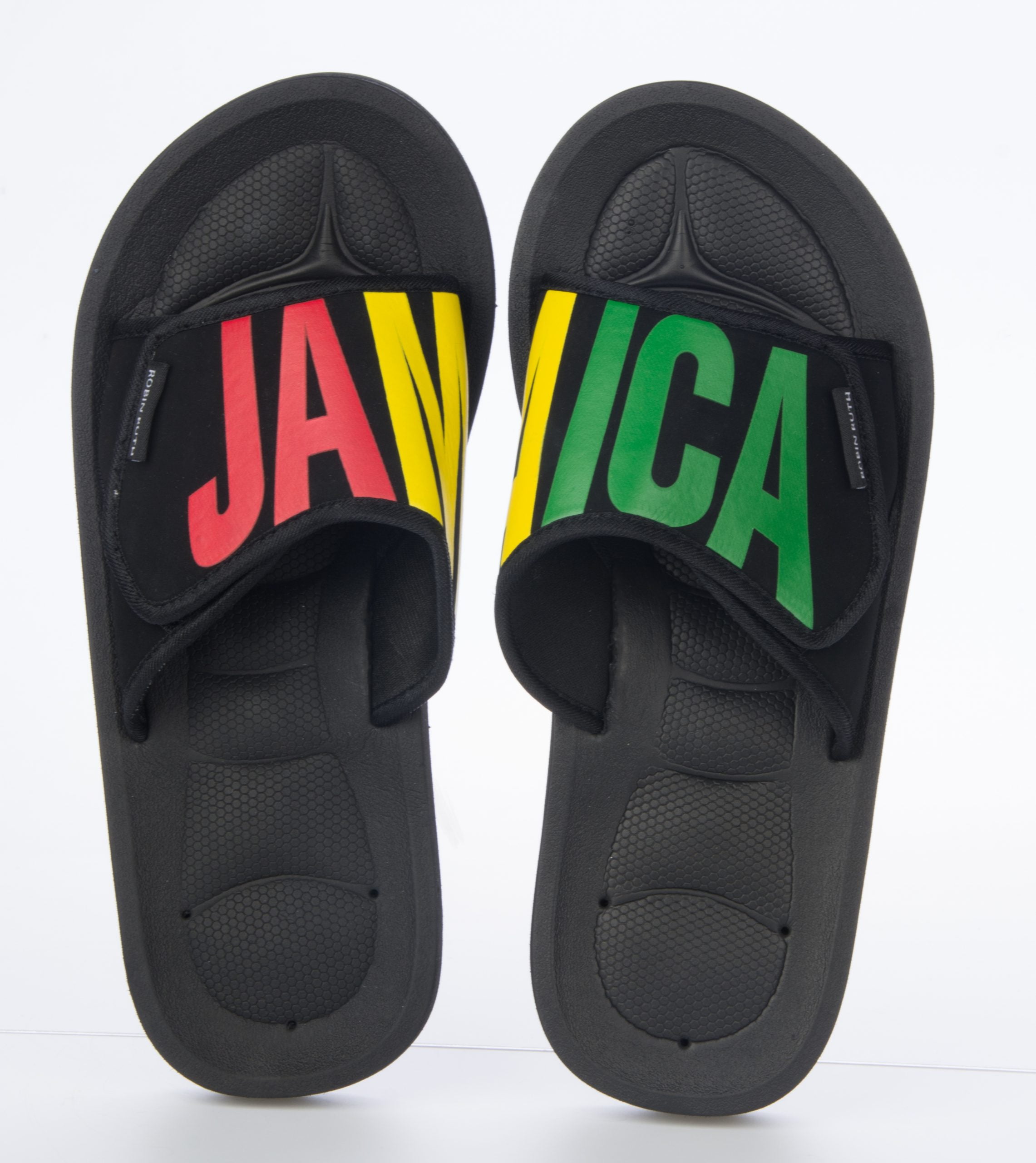 Jamaica Men's Black/Rasta Sandals - Gift Shop (Shopping Shuttle ...