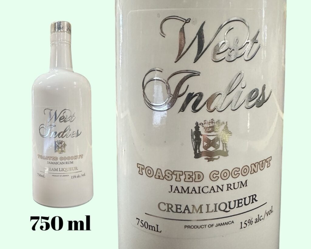 West Indies Toasted Coconut Jamaican Rum Cream Liqueur 750 ml - Gift ...